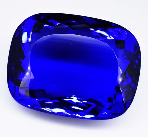 Flawless D Block Tanzanite 723.10 Ct Stunning Cushion Certified Loose ...
