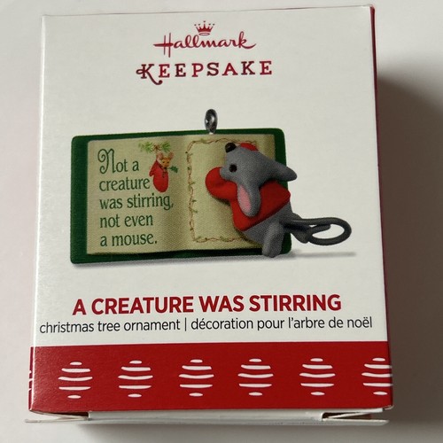 2017 Hallmark Mouse With Book a Creature Was Stirring Mini Ornament 1st ...