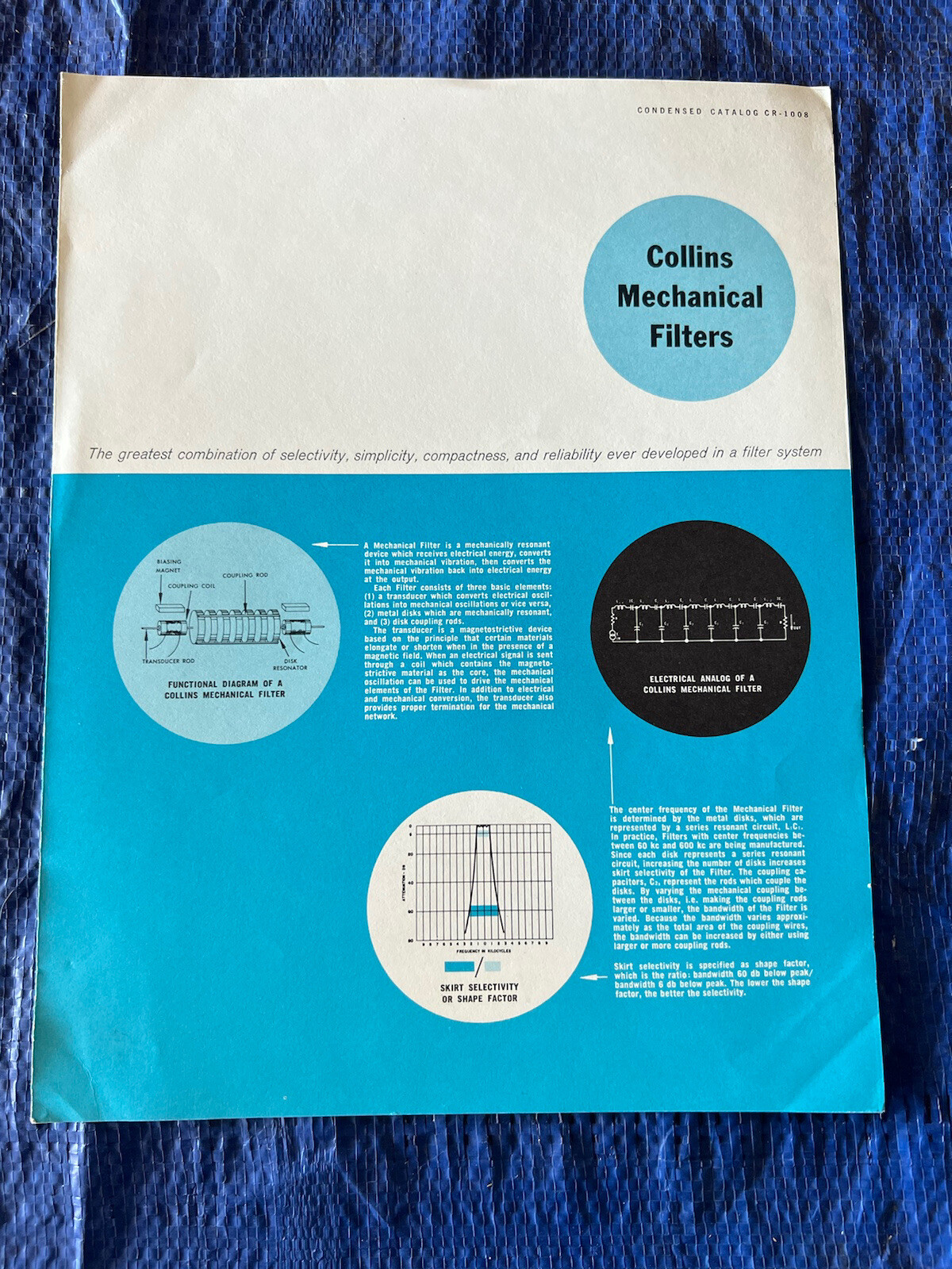 Vintage 1960’s Collins Mechanical Filters 2pg Dealer Sheet | eBay