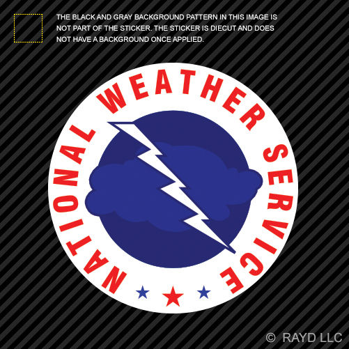 National Weather Service Sticker Decal Self Adhesive Vinyl Weather ...