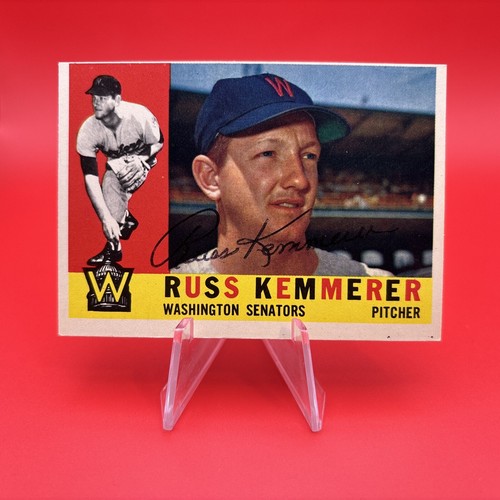 1960 TOPPS BASEBALL RUSS KEMMERER #362 SIGNED AUTOGRAPHED CARD SENATORS ...