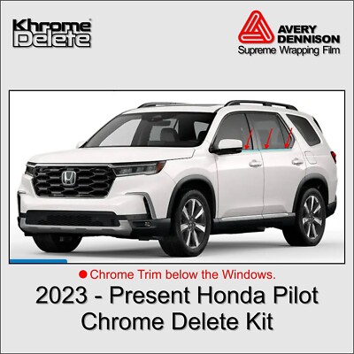 Chrome Delete Vinyl fitting the 2023 - 2024 Honda Pilot Window Trim | eBay