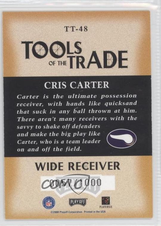 2000 Playoff Absolute Tools of the Trade /1000 Cris Carter #TT-48 HOF | eBay