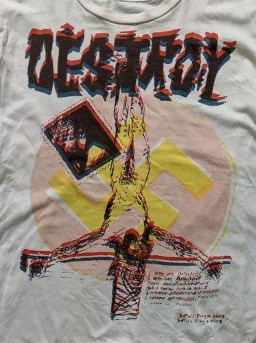 Seditionaries Destroy T-Shirt Kurzarm Weiß 1980S Vintage Rere Farbe S ...
