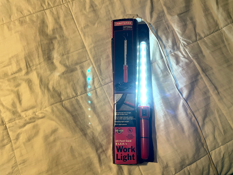 NOS Sears Craftsman LED Work Light 73905 Flashlight Auto Shop TESTED ...