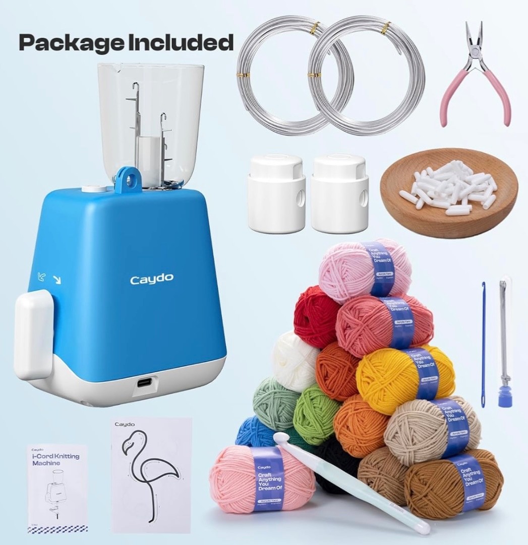Caydo icord knitting machine with wool and bundled accessories craft ...