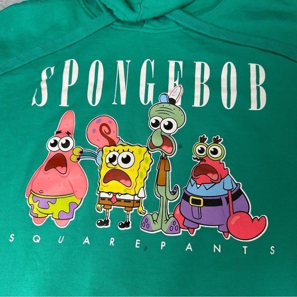 SpongeBob SquarePants Green Graphic Hoodie Sweatshirt Youth XL 15-17 | eBay