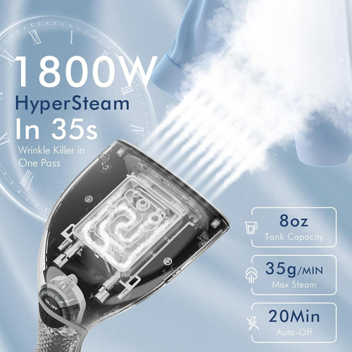 BEAUTURAL Steamer for Clothes, Upgraded 1800W High Power with Ceramic ...