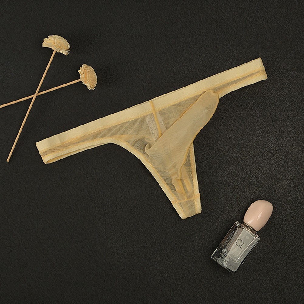 Thongs Male G-string Man Panties See Through T-back Thongs Transparent ...