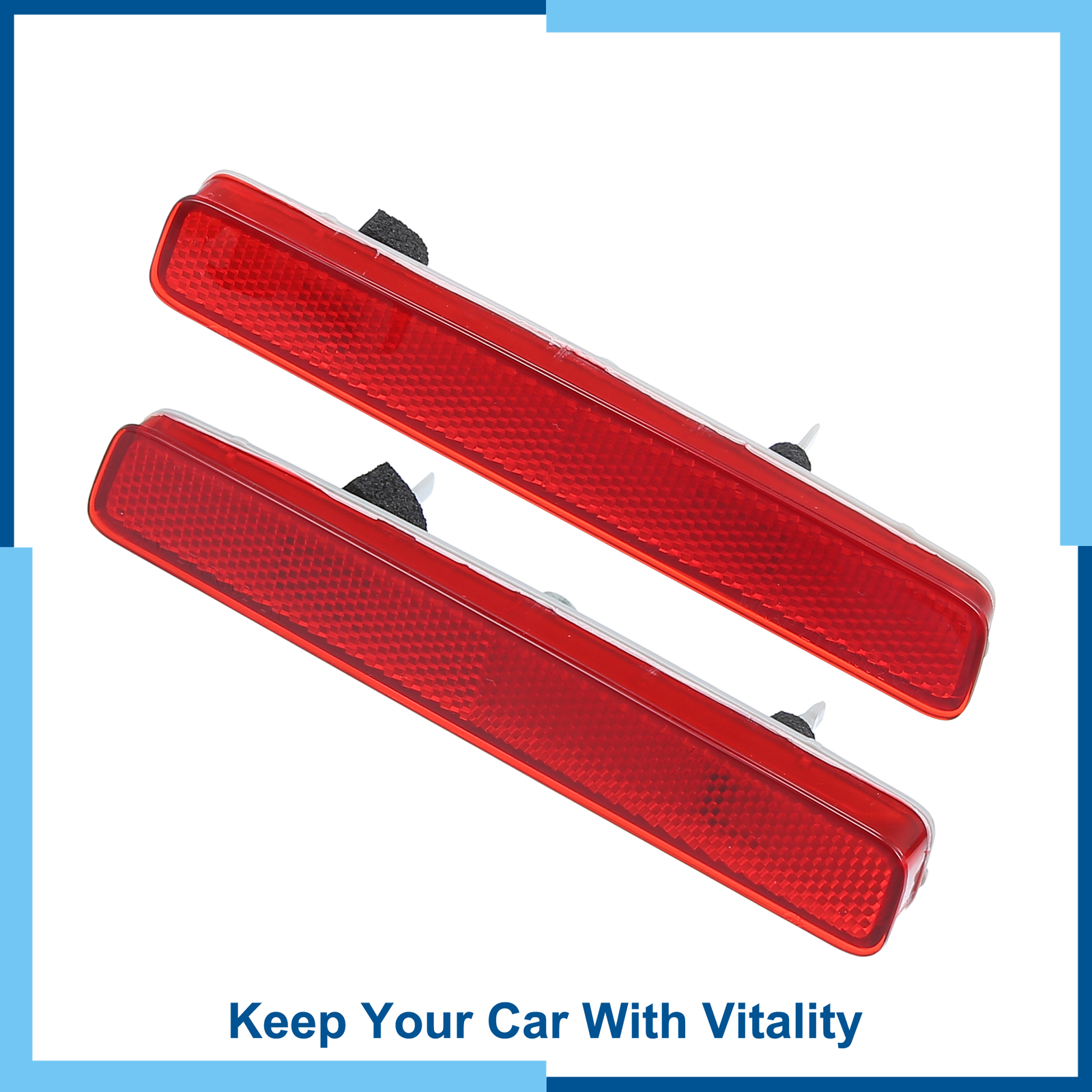 Pack (2) Rear Bumper Reflector Side Marker Strip for Toyota Prius 2014 ...