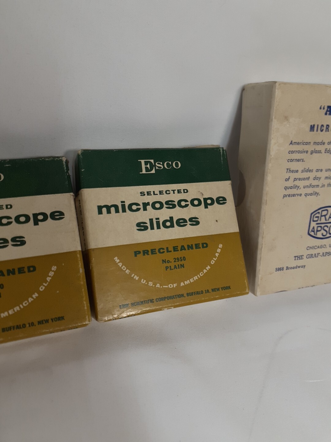 Vintage "ACME" & Esco Microscope Micro-Slides, #2950, 1/2 Gross, 25x75 ...