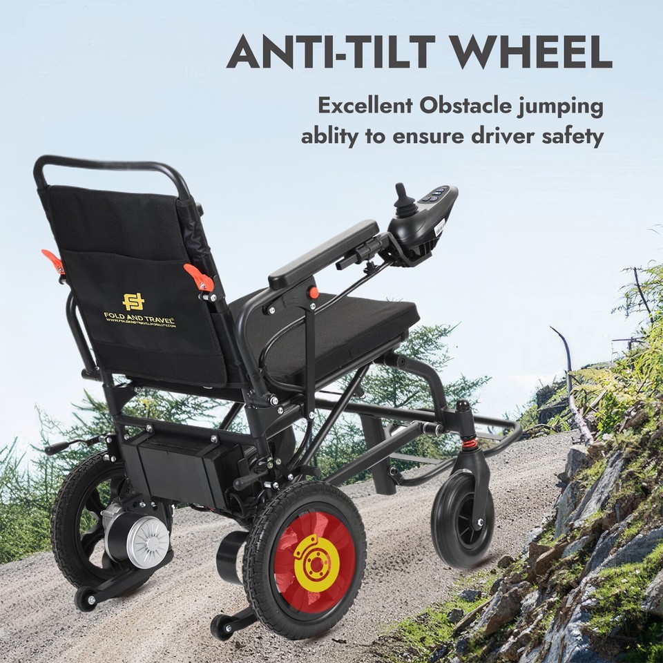 Fold and Travel Foldable Electric Wheelchair For Adults & Seniors | eBay