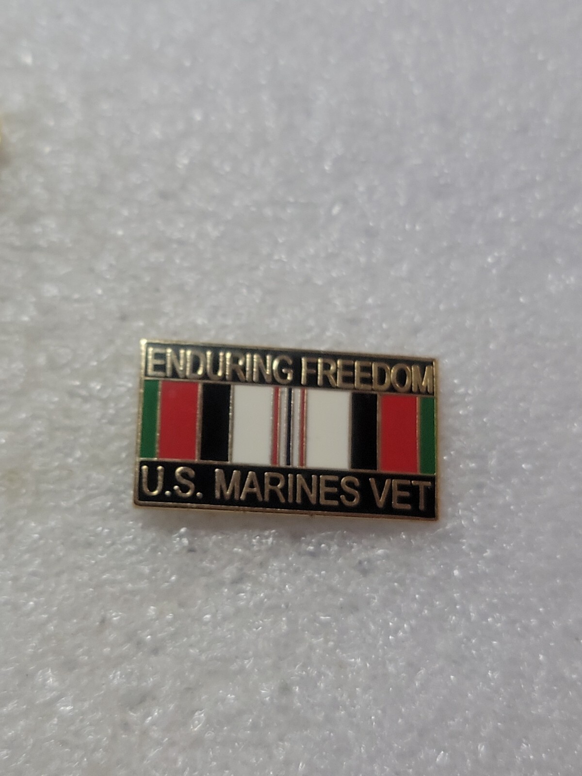 Enduring Freedom US Marines Vet Lapel Ribbon Pin Veteran Dual Prong ...