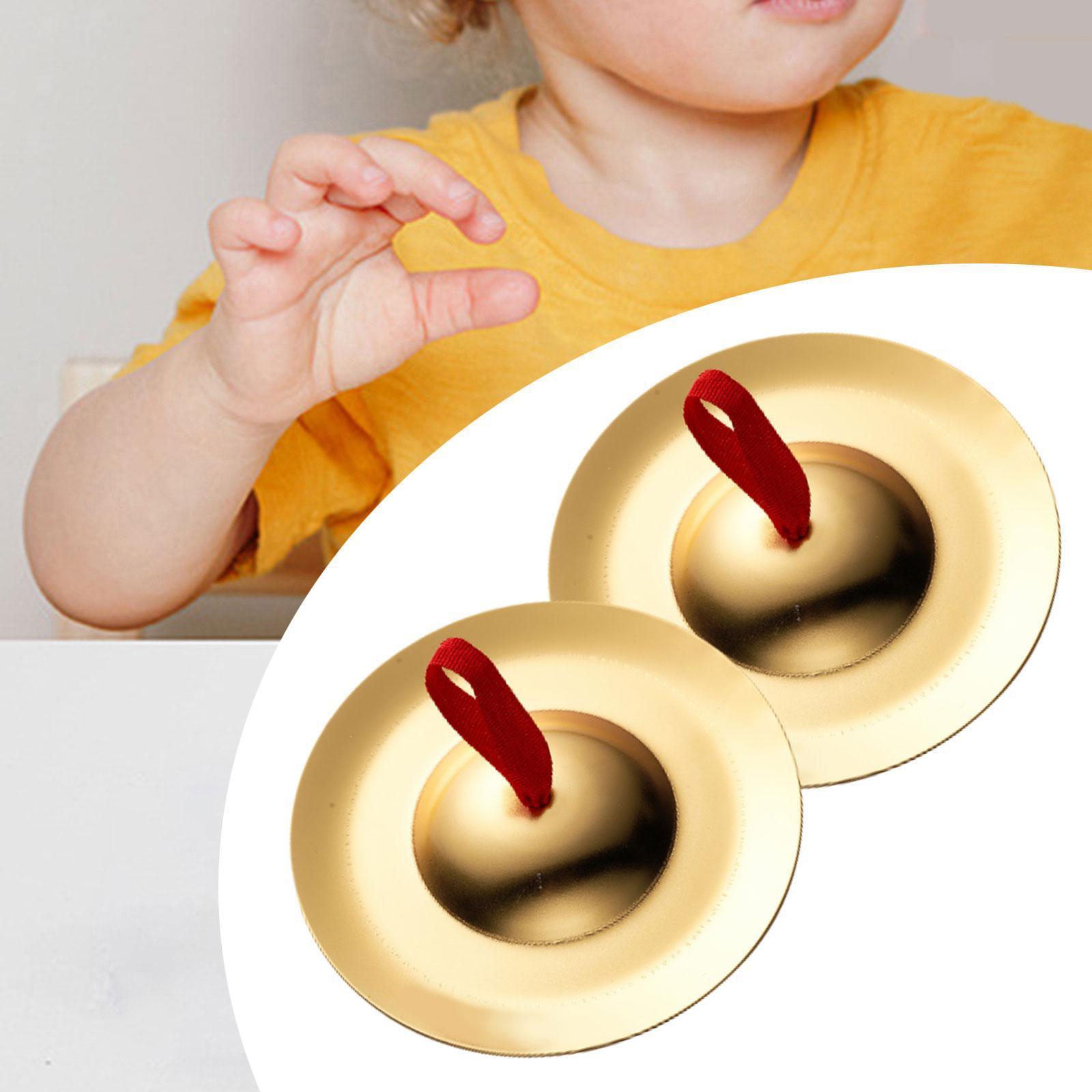 Finger Cymbals 1 Pair 12cm Copper Hand Cymbals for 3 Years Old up Boys ...