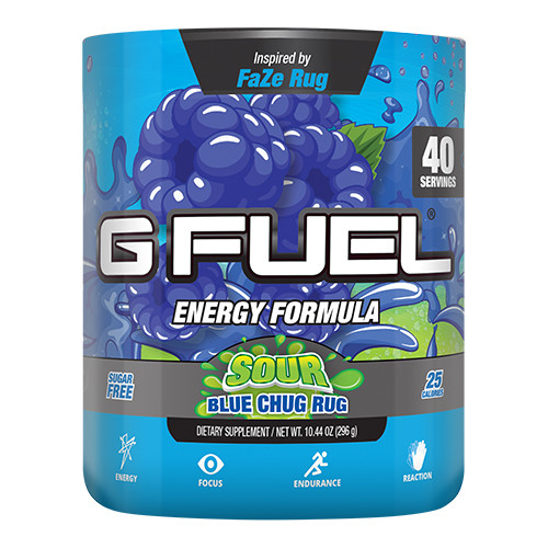 G Fuel Sour Blue Chug Rug GFuel 40 Servings 752830720985| eBay
