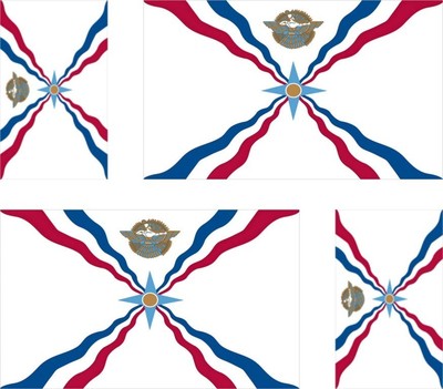 4 x assyria assyrian flag decals sticker bike car vinyl luggage helmet ...