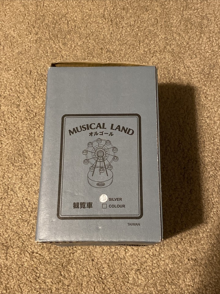 FERRIS WHEEL MUSIC BOX_MOVING FERRIS WHEEL SILVER COLOR _SANKYO ...