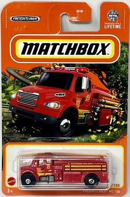 Matchbox Freightliner M2 106 2024 #76/100 Fire Dept. Red 1/64 Scale | eBay