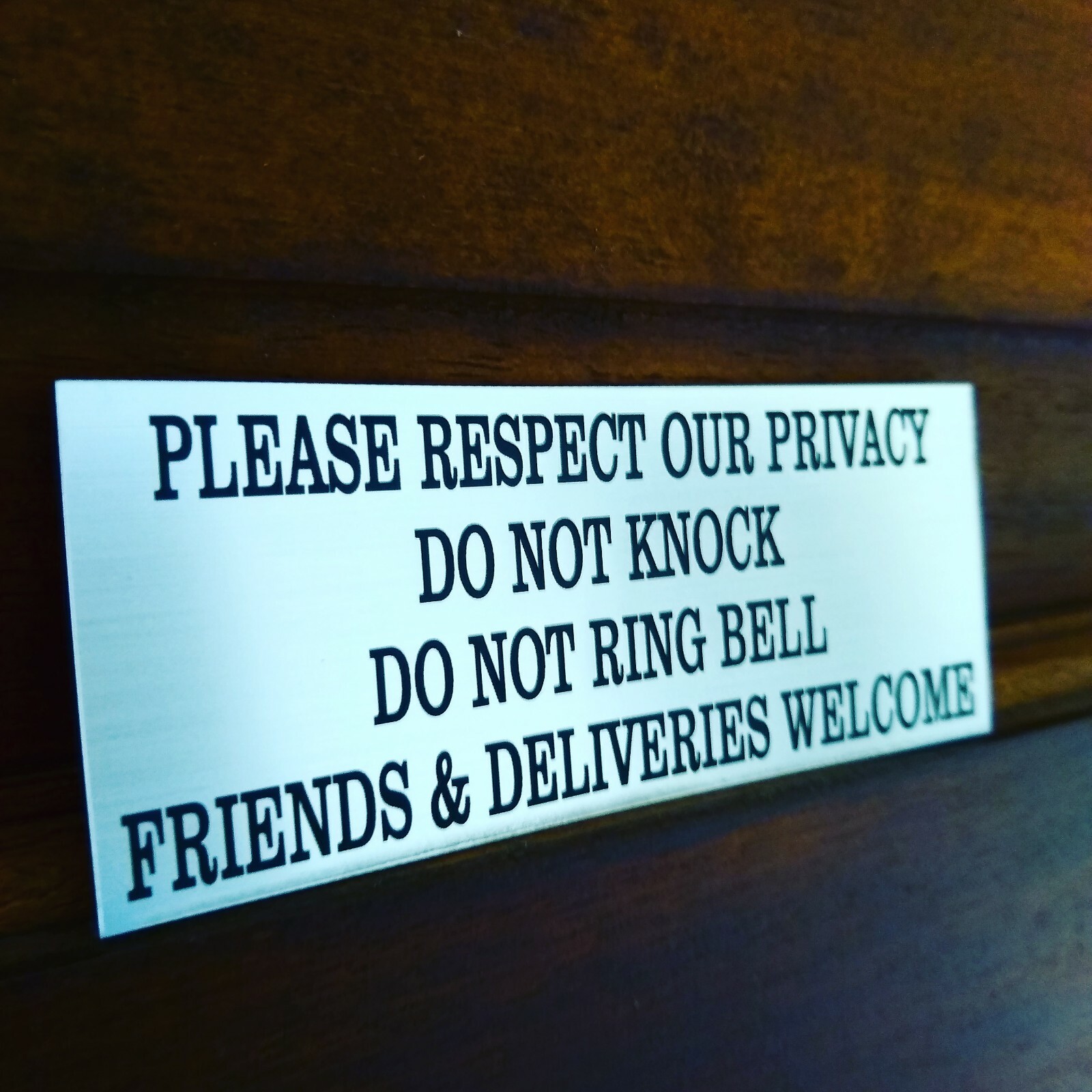 CUSTOM WORDING PERSONALISED POLITE DO NOT KNOCK SIGN DO NOT DISTURB DO ...
