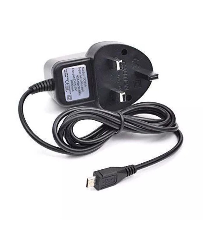 BLACK UK PLUG MICRO USB MAINS TRAVEL CHARGER FOR MOTOROLA MOTO G MOBILE ...