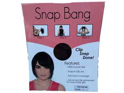 SNAP BANG FULL CROWN COVERAGE COLOR Dark Brown 100% HUMAN HAIR # 2 | eBay