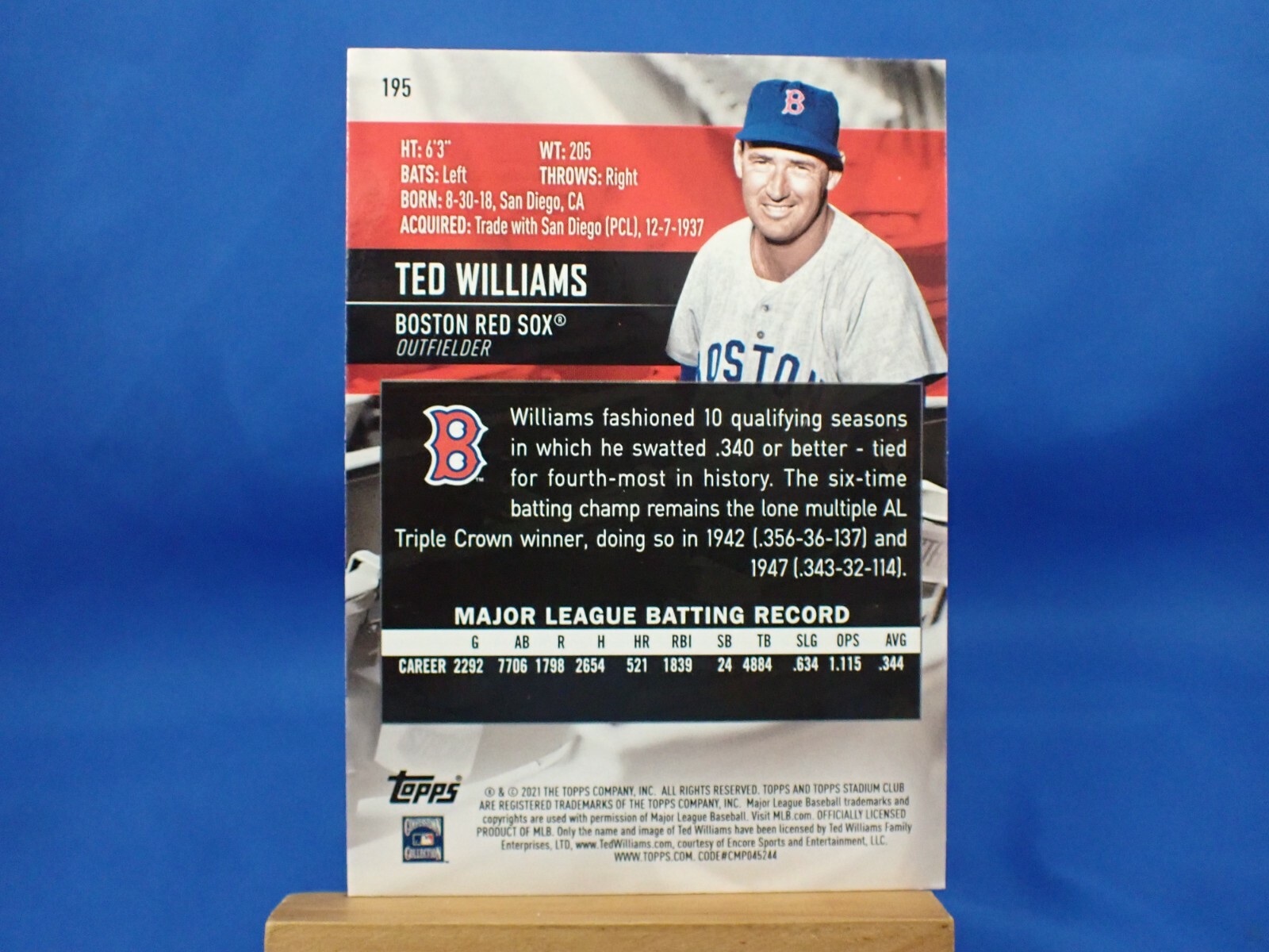 Ted Williams Stadium Club 2021 Black | eBay