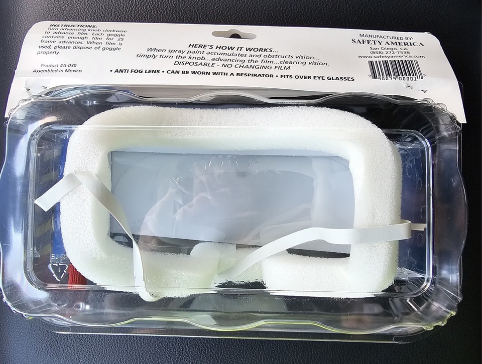 Advanz Goggle Headstrap Goggles For Paint And Spray Foam Mask Overspray ...