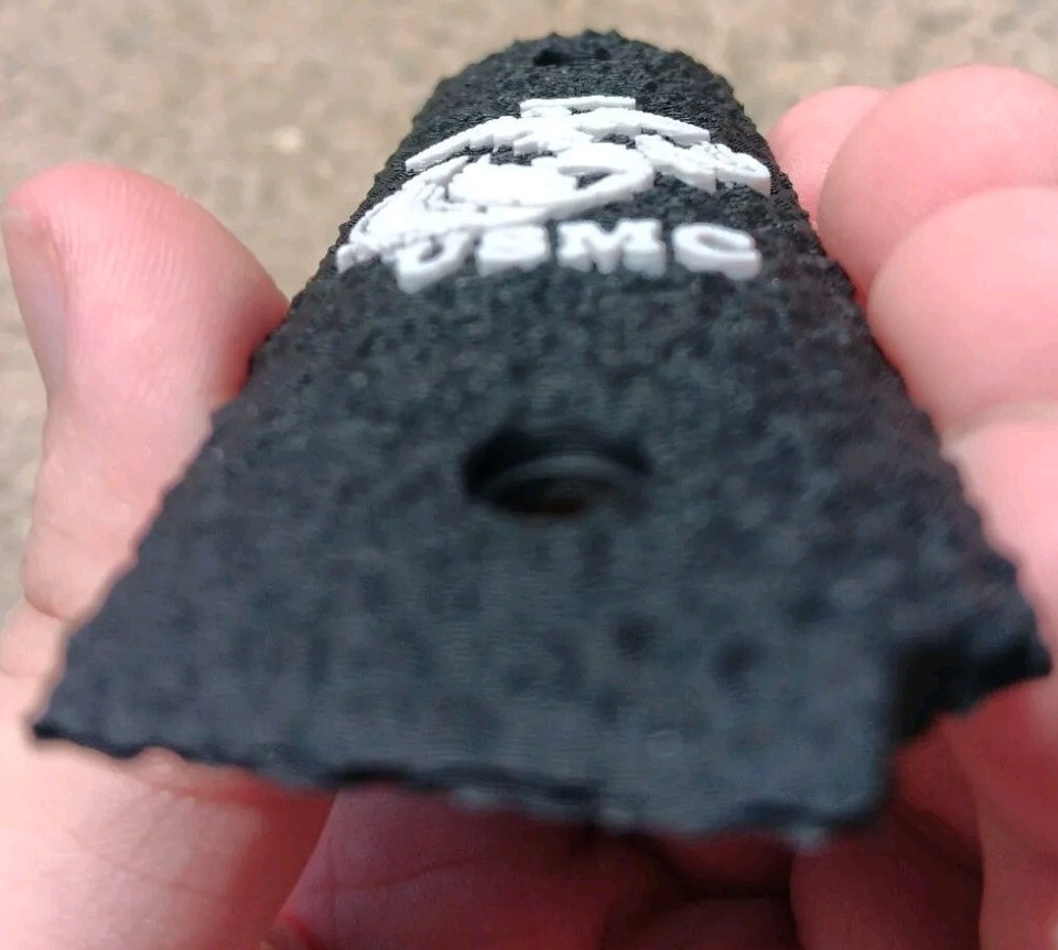 Full Size 1911 USMC Grips Stippled Textured Multicolor US Marines White ...