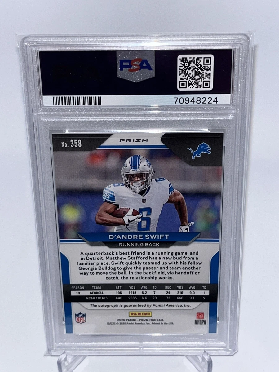 online purchase Deandre Swift Silver Prizm Auto PSA 9 Rookie