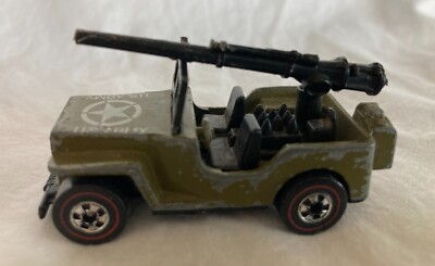 Hot Wheels Blackwall 1977 Gun Slinger Jeep US Army Military Toy Rare BW ...