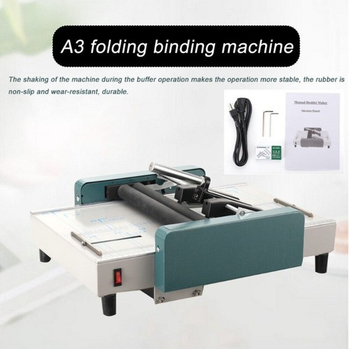 Manual Paper Booklet Binding Folding Machine Staplers Binder Folder ...