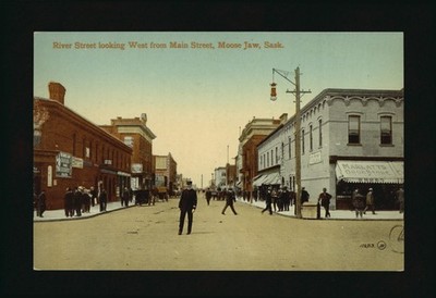 River Street looking west from Main Street Moose Jaw Saskatchewan - Old ...