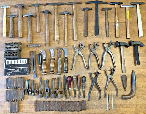 Huge Lot of Leather Working Saddle Making Tools - Punches, Knives ...