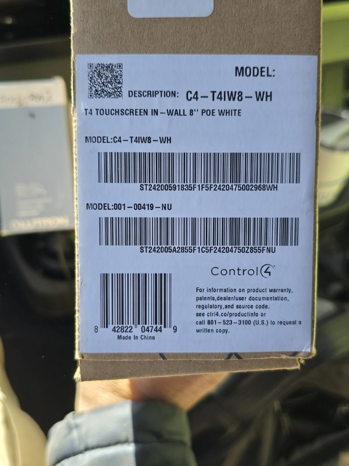 Control4 C4-T4IWMB-AC Touchscreen In-wall Mid Box Power Supply | eBay