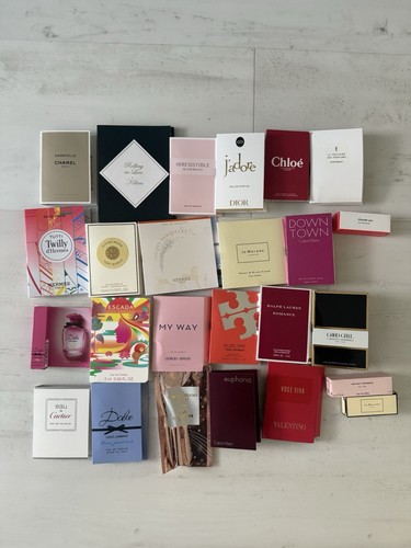 Lot of 25 DIFFERENT WOMEN'S Perfume EDT/EDP Samples NEW High End - Free ...