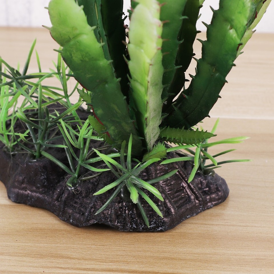 Reptile Cage Decoration Gecko Tank Accessories Terrarium Plants ...