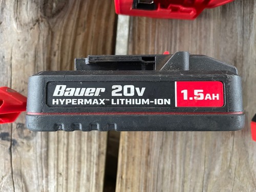 Lot Of 3 Bauer Tools 1/2”Hammer Drill 1/2” Drill 3/8” Impact Wrench 1.5 ...