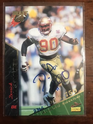 1995 Signature Rookies Autographs Derrick Alexander DE Rookie Auto ...