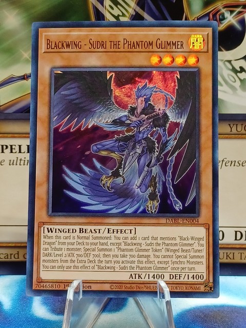 Yu-Gi-Oh! TCG Blackwing - Sudri the Phantom Glimmer Darkwing Blast DABL-EN004 1st Edition Ultra ...