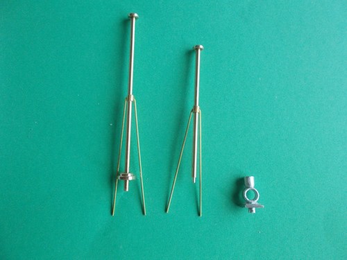 Pair of Ensign and Jackstaffs with Bullring. 1/24 scale. Model Boat ...