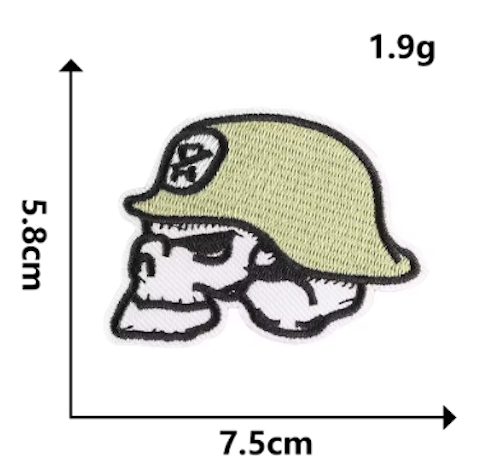 GERMAN NAZI SKULL - BIKER - 3" Embroidered Iron On Patch | eBay