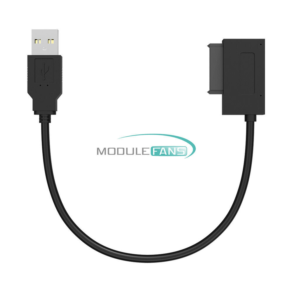 USB to 7+6 13Pin Slim SATA/IDE CD DVD Rom Optical Drive Cable Adapter ...