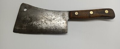 Vintage Briddell Meat Cleaver Butcher Collector USA Steel Patina ...