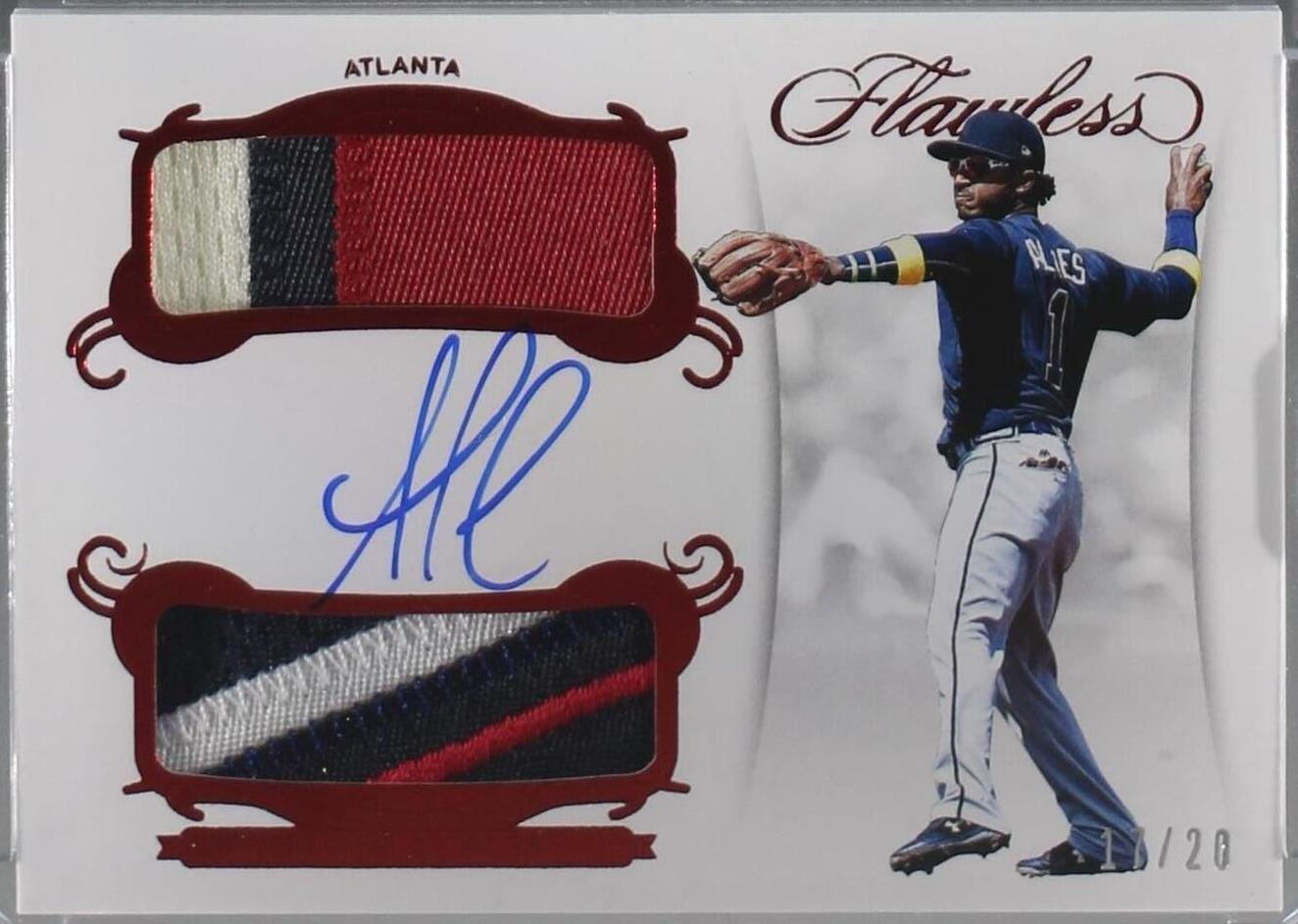 2018 Panini Flawless - Rookie Dual Patch Autographs Ozzie Albies #RDP ...