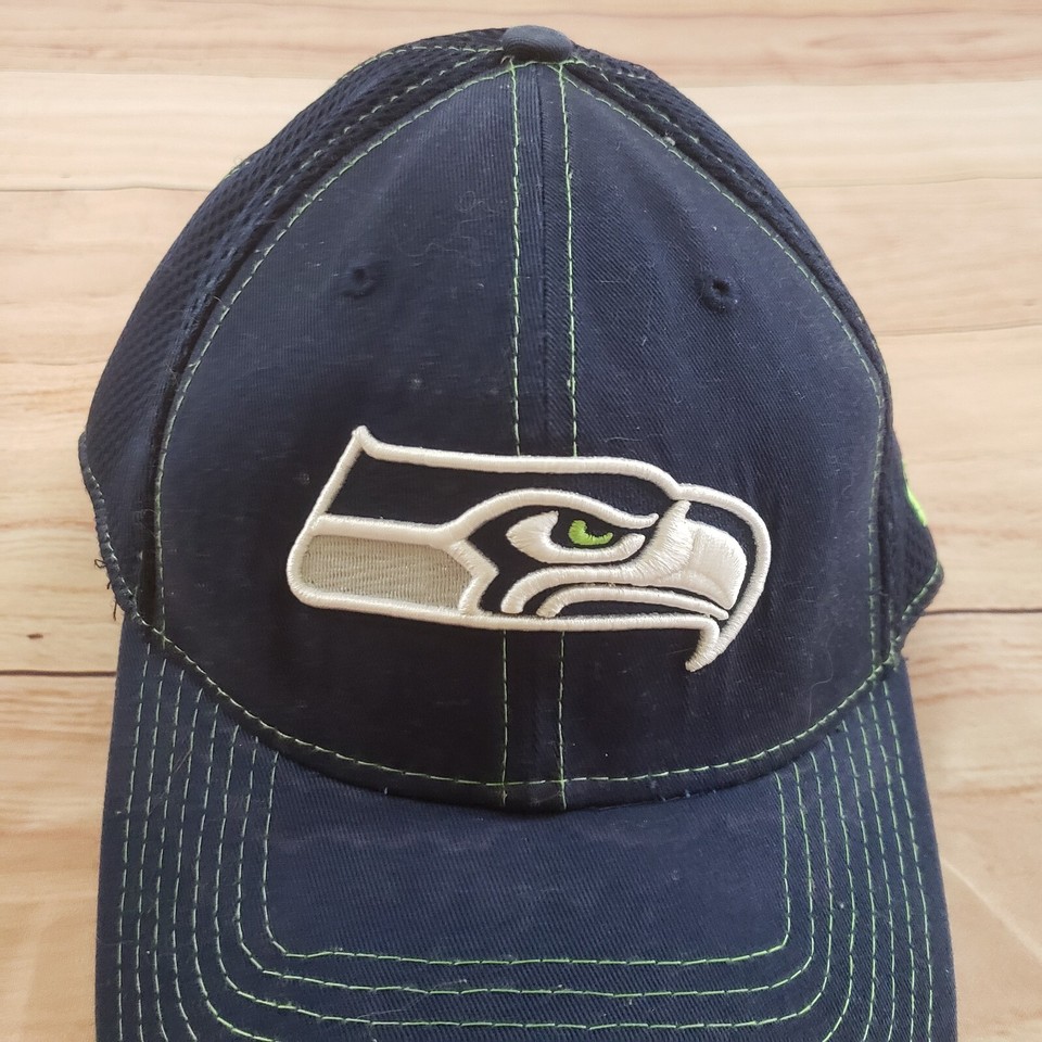 Seattle Seahawks Hat Cap Mens Medium Blue Green New Era NFL Football ...