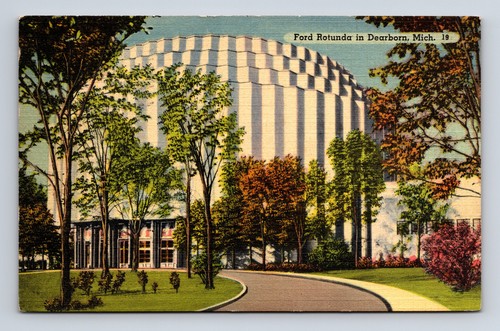 c1941 Ford Rotunda Building Dearborn Michigan MI Postcard | eBay