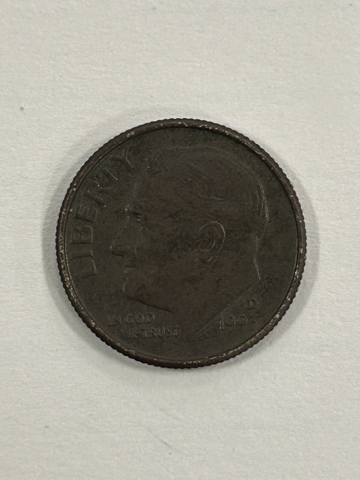 RARE 1993-D Roosevelt Dime Error Coin Missing Clad Layer Coin Collector ...