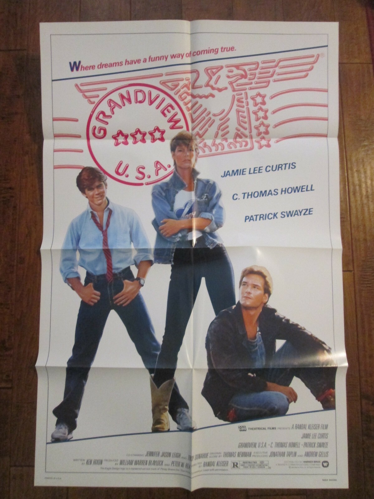 Grandview USA - Original 1984 Movie Poster - Curtis - Howell- Swayze | eBay
