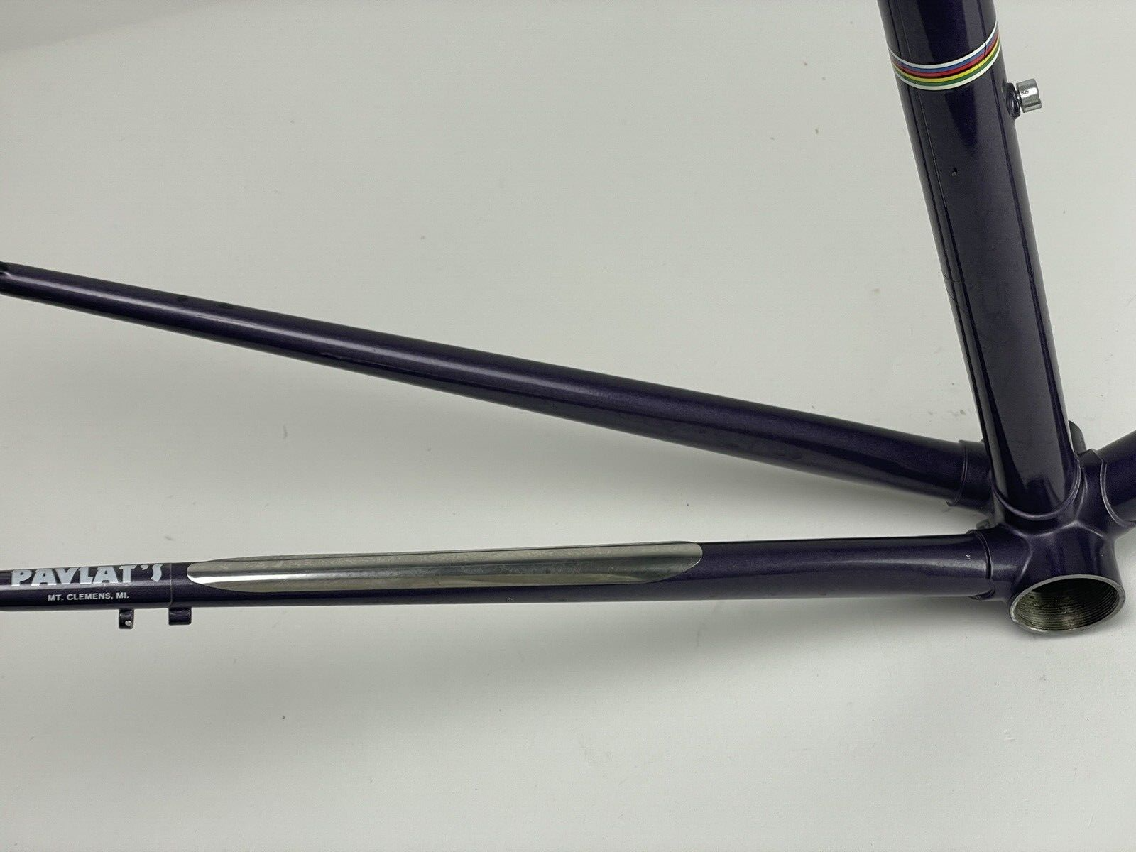 Cilo Purple Steel Road Bike Frame Set 59.5cm 1" Threaded Columbus SLX ...