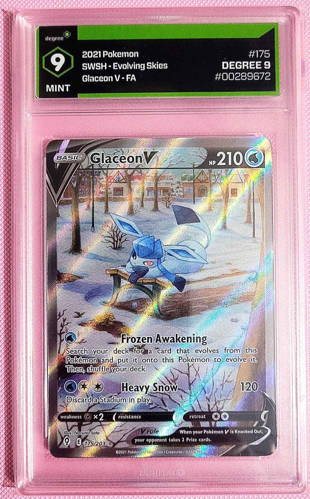 Glaceon V 2021 Sword & Shield: Evolving Skies #175/203 Holo (Alternate ...